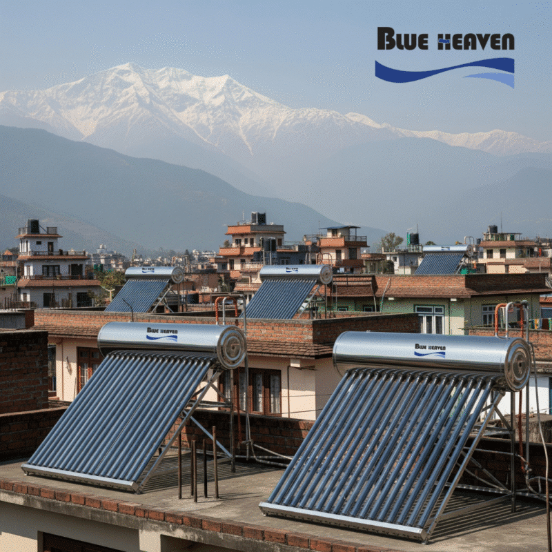 Solar Water Heater – Blue Heaven - IBEJA International | Solar, Battery ...